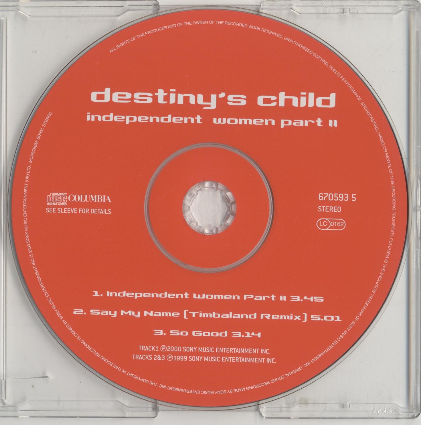 Single: Destiny's Child - Independent Women Part II - Encartes Pop